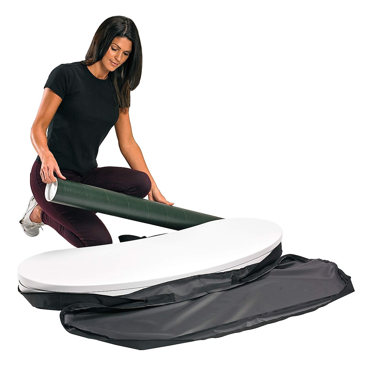 Portable Trade Show Graphic Counter Custom Printed Lightweight with Carrying Case and Shoulder Strap