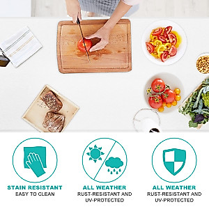 Folding Table 6 Foot Indoor Outdoor Heavy Duty Plastic Portable Fold Up Table Utility Camping Dining Party Table, Easy to Assemble, White