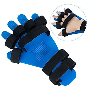 Jinon Finger Orthotics Points Fingerboard Stroke Hemiplegia Finger Training Device for Stroke/Hemiplegia/Traumatic Brain Injury(Right Hand/S) (Blue, Free Size)