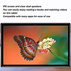 GLOGLOW Tablet PC, 10 Inch Tablet 8MP Front 16MP Rear 100-240V IPS Screen Night Reading Mode for Android 12 for Reading (US Plug)