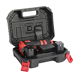 Cordless Angle Grinder 18V 550W, Battery Mini Angle Grinder, Power Angle Grinder Tool, Brushless Angle Grinder Electric Handheld Cutter Machine for Grinding Cutting Polishing with Suitcase (Red)