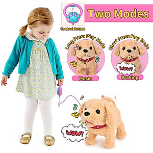 JoyGrow Electronic Plush Toy Talking Golden Retriever Pet for Girls Kids Interactive Toys Repeats What You Say,Singing,Walking,Barking,Shaking Tail,Pretend Doctor Kit