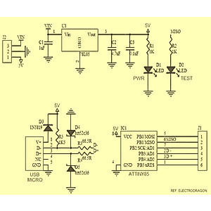 Gump's grocery Mini ATTINY85 Micro USB Development Board for Digispark Kickstarter