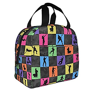 Tvmpkix kids Lunch Bag, Reusable Insulated Lunch Box Cooler Tote Bag Meal Prep for Boys Men Women Picnic Travel Work Grey