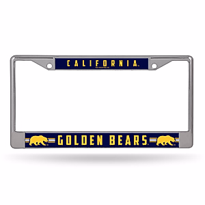 Rico Industries NCAA Cal Berkeley Golden Bears 12" x 6" Silver Chrome Frame With Decal Inserts