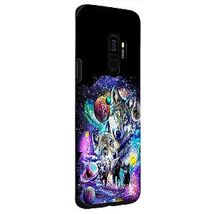 Galaxy S9 Cosmic Space Wolf, Wolves Family Howling, Galactic Howl Case
