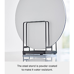 Yamazaki Home Tower Kitchen Multi Eco Stand - Multifunctional Compost Bag And Small Bottle Holder - Small - Steel