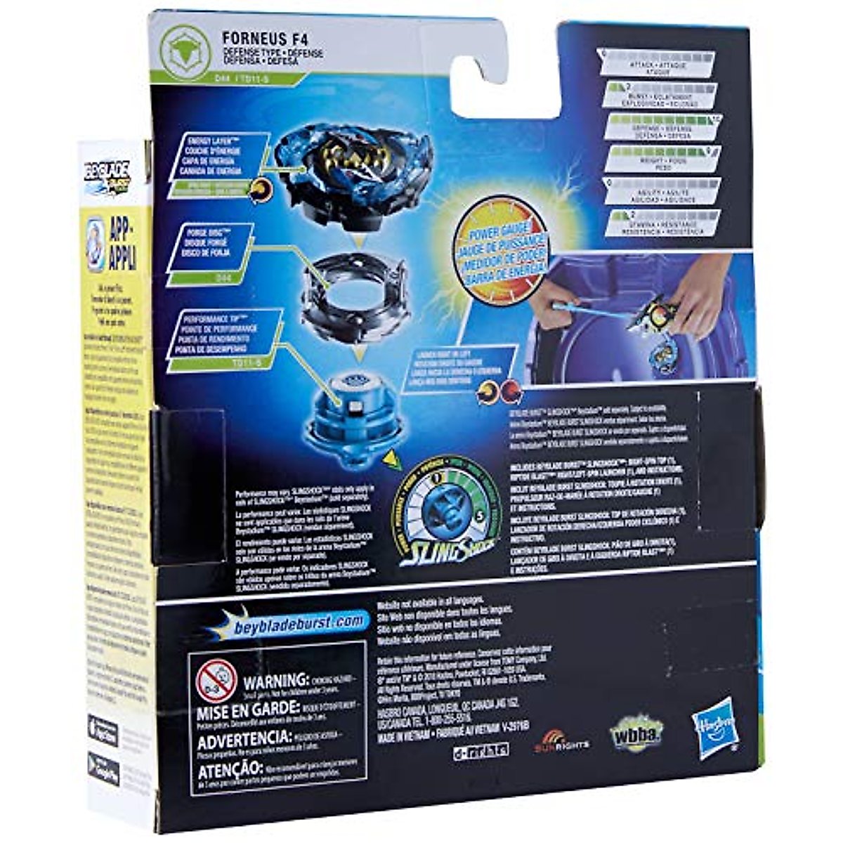 BEYBLADE Burst Turbo Slingshock Riptide Blast Set -- Right/Left-Spin Launcher with Right-Spin Battling Top, Age 8+