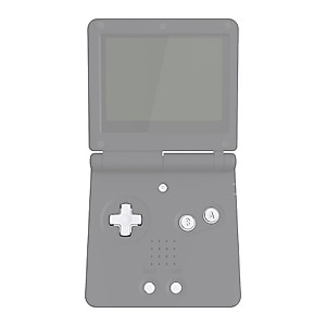 eXtremeRate Chrome Silver Glossy Custom Full Set Buttons for Gameboy Advance SP, Replacement A B L R Button Power On Off Volume Button D-pad Key for GBA SP Console - Console NOT Included