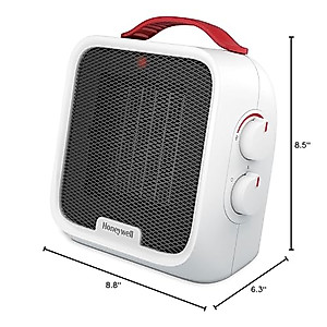 Honeywell UberHeat 5 Ceramic Space Heater for Small Rooms, White