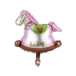 NC 5 PCS Baby Shower Balloons for Girl,Pink Baby Girl Balloons,Foil Mylor Balloons for Baby Shower Dectoration