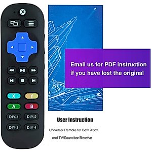 Replacement Remote Control for Xbox one, Xbox One S and Xbox One S, Standard IR Learning Remote with Grow in Dark Green Case (Remote+Green Case)