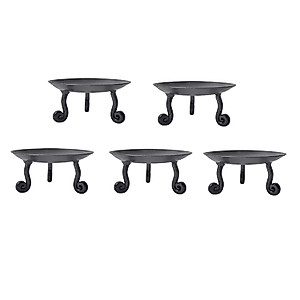 Valentines Day Gift Small Wrought Iron Pillar Candle Stand, 4.5" Tall 2" Candle Plate - Hand Made by Lal Haveli (5)