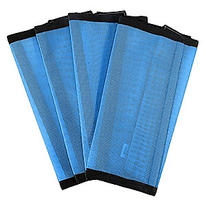 Rubor Mesh Fly Boots for Horse, Horse Leggins, Loose Fitting Fly Boots, Reduce Stomping, Horse Boots Leg Wraps Protection Gear Equine Set of 4 - Blue
