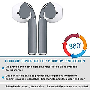 AirPod Skins Protective Wraps - Stylish Covers for Protection & Customization, Compatible with Apple AirPods (Titanium)