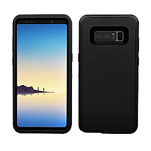Galaxy Note 8 Case, ToughBox® [Armor Series] [Shockproof] [Black] for Samsung Galaxy Note 8 Case [Comes with Holster & Belt Clip] [Fits OtterBox Defender Series Belt Clip]