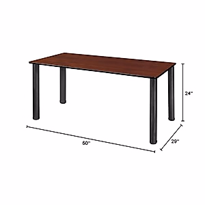 Regency Kee Training & Activity Table with with Slim Lightweight Tabletop, 60" x 24", Cherry/Black