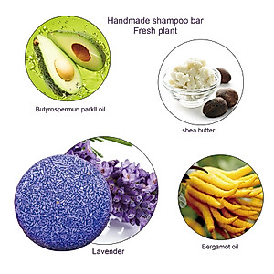 Hand-made Solid shampoo soap bar suitable for all hair types (Lavender)