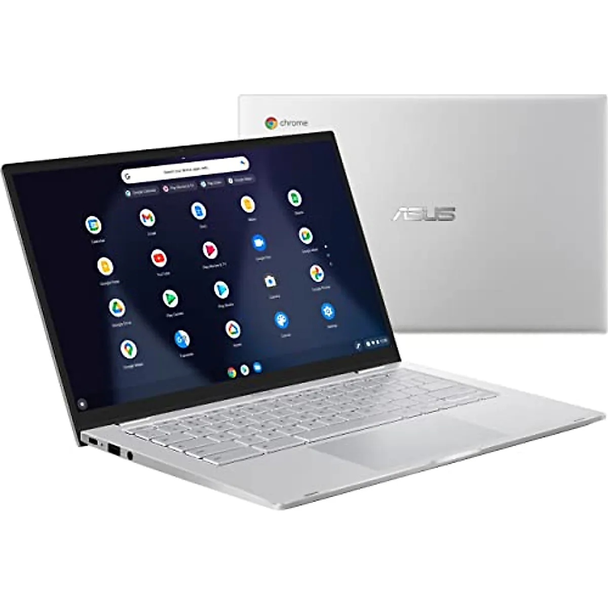 ASUS Chromebook 14" FHD Laptop, Intel Core M3-8100Y Processor, 8GB RAM, 320GB Storage (64GB eMMC+MTC 256GB Flash Memory), Backlit, Intel HD Graphics 5000, Chrome OS, Silver