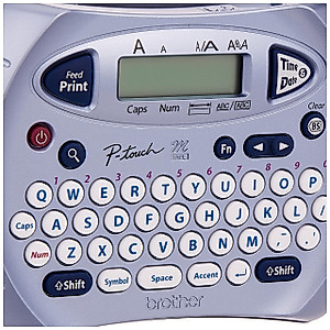 Brother P-touch Label Maker, Personal Handheld Labeler, PT70BM, Prints 1 Font in 6 Sizes & 9 Type Styles, Two-Line Printing, Silver