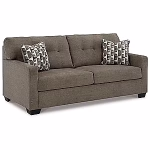 Signature Design by Ashley Mahoney Contemporary Tufted Sofa, Dark Brown