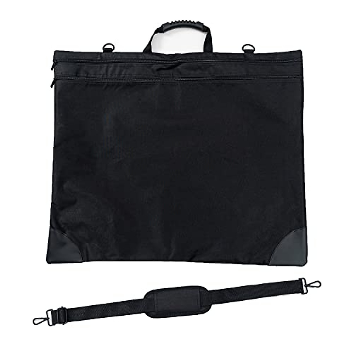 eageus Art Portfolio Case 26 x 38 inches, Waterproof Nylon Large Art Portfolio Bag Artist Canvas Carrying Bag with Soft-sided Shoulder Straps, Black Art Storage Folder for Artwork Organization