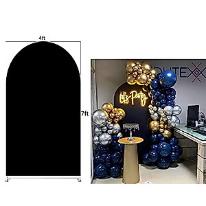 ittsmnt Arch Backdrop Black Arched Wooden Wall Covers Stretchy Photography Background for Wedding Banquet Adults Bridal Shower Decorations Birthday Parties Banner