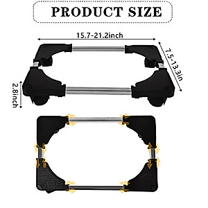 Computer Tower Stand, PC Stand, Adjustable CPU Holder Stand with 4 Silent Locking Caster Wheels, PC Stand Shelf for Floor, Mobile PC Tower Stand Fits Home Office Most PC Under Desk
