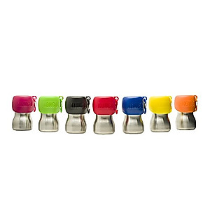 KONG H2O Stainless Steel Water Bottle (280ml/9.5oz) with Drinking Bowl Lid- Red