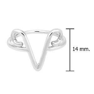 Astrological Zodiac Sign 'Aries' .925 Sterling Silver Band Ring (7)