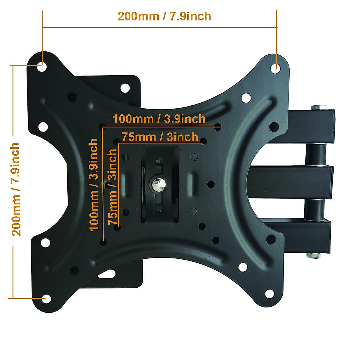 Henxlco Full Motion TV Wall Mount Articulating Swivel Tilt Extend Bracket for Most 13-40 Inch LED LCD Flat Panel Curved Screen Max VESA 200x200mm