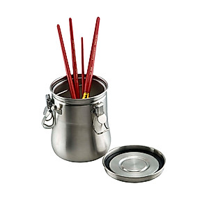 Newton Air-Tight Stainless Steel Brush Washer- Deluxe Leak-Proof Paintbrush Cleaning System for Artists & Painters