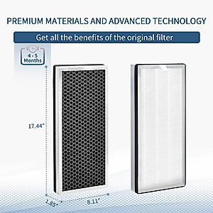 Zouhwaso 40 Filter Compatible with MA Series 40 Air Cleaner pur-ifier, 3-in-1 Composite Filtration with H13 HEPA Filter, Fine Pre-Filter and Efficient acti-vated car-bon Filter, Pack of 2