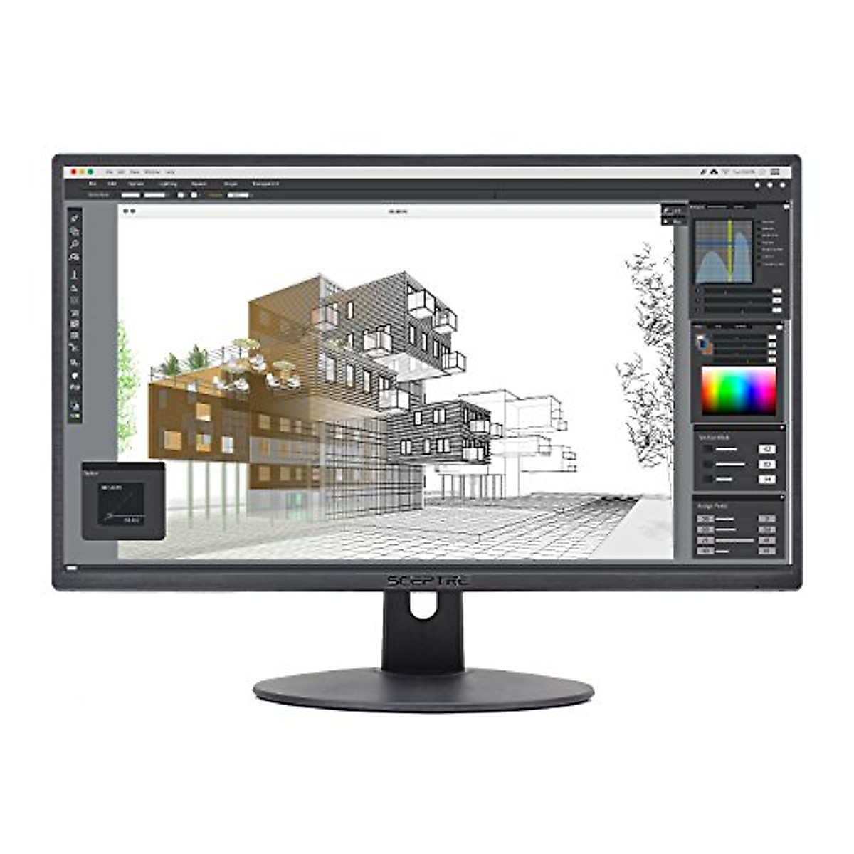 Sceptre E275W-19203R 27 inch1080P LED Monitor 99% sRGB 2X HDMI VGA Build-In Speakers, Machine Black (E275W-19203R series)