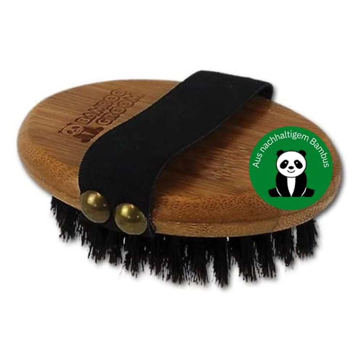 Alcott Bamboo Groom Palm Brush with Boar Bristles for Pets