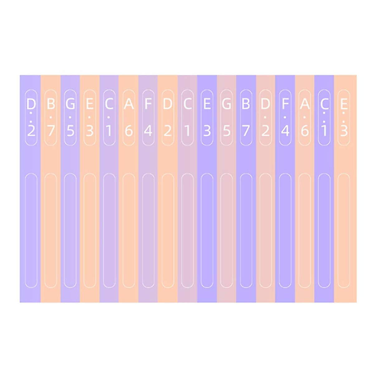 F Fityle Kalimba 17 Key Note Sticker Kalimba thumb piano note sticker for beginner learner musical gift. - Stripe