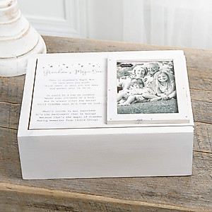 Mud Pie Keepsake Grandma's Magic Wooden Box, White