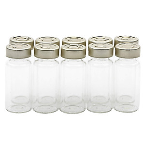 Kesell 10ml Mini Clear Glass Essential Oils Sample Bottles Vials with Caps for Essential Oils, Pack of 10