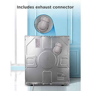 Commercial Care 3.5 Cu. Ft. Portable Dryer, 120V Electric Dryer for Clothes, Front Loading Dryer Machine Holds Up To 13.2 lbs. or 6 kg. of Laundry, Stainless Steel Drum, 1500 Watts, White