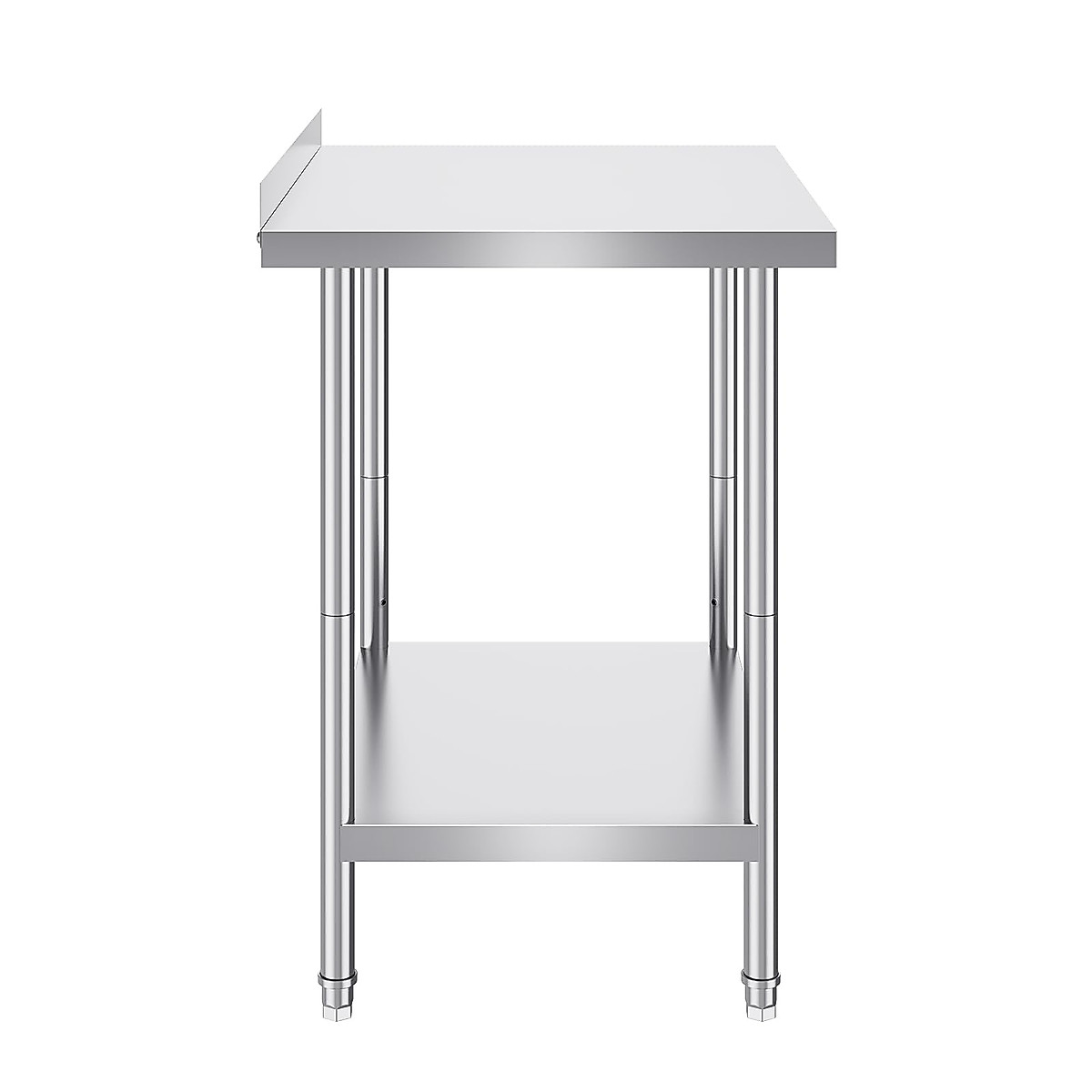 VEVOR 24 x 30 x 36 Inch Stainless Steel Work Table, Commercial Food Prep Worktable Heavy Duty Prep Worktable, Metal Work Table with Adjustable Height for Restaurant, Home and Hotel