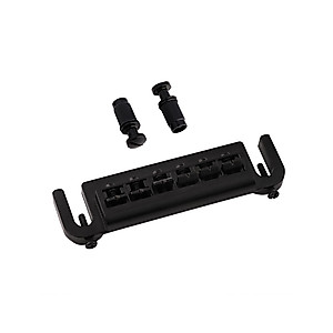 Bogart Adjustable Wraparound Guitar Bridge Combined bridge Tailpiece Compatible with Les Paul LP SG Style Electric Guitar Black. LYBM 004-Black