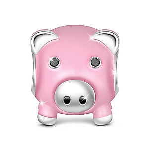 GNOCE "I Love Hotdog Hot Dog Charm Pendant Dangle 18k Rose Gold Plated With Cz 925 Silver Cute Pizza Hot Dog Bead Fit Women Snake Chain Charm Bracelet Necklace Jewelry Gift