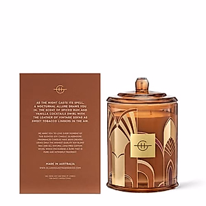 Glasshouse Fragrances After Hours Candle, Triple Scented Natural Soy Wax Blend, 2 Wicks & Glass Jar, 65 Hour Burn Time, Rum & Vanilla, 13.4 Oz (380g)