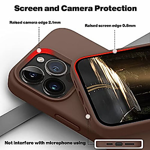 OTOFLY Designed for iPhone 13 Pro Max Case, Silicone Shockproof Slim Thin Phone Case for iPhone 13 Pro Max 6.7 inch (Chocolate)