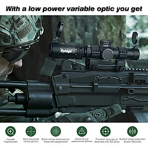 BESTSIGHT 1-5X24 LPVO Rifle Scope,Fully Multi-Coated Lens,Wind and Elevation Adjust, 30mm Diameter,Milling Reticle(Variable Power,sfp,) Low Power Variable Optic Scope (lpvo Scope)