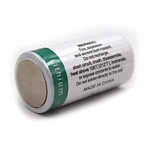 Lunggwey (2-Pack) 3.6V 6.5Ah LSH14 C Size Lithium Thionyl Chloride Battery ER26500M