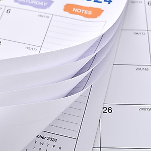 Desk Calendar 2023-2024 - 2023-2024 Desk Calendar, 18 Monthly Desk/Wall Calendar 2-in-1, 16.8" x 12", Jul.2023 - Dec.2024, Thick Paper with Corner Protectors, Large Ruled Blocks - Colorful Lump