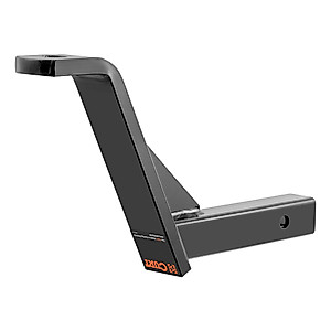 CURT 45112 Class 3 Trailer Hitch Ball Mount, Fits 2-Inch Receiver, 5,000 lbs, 1-Inch Hole, 10-Inch Drop, Gloss Black Powder Coat