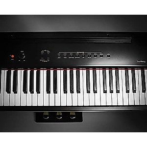 Artesia Harmony 88 Weighted Key Digital Piano - Black with Matching Furniture Stand and Three Pedal Board, includes Two Months of TakeLessons Online Lessons