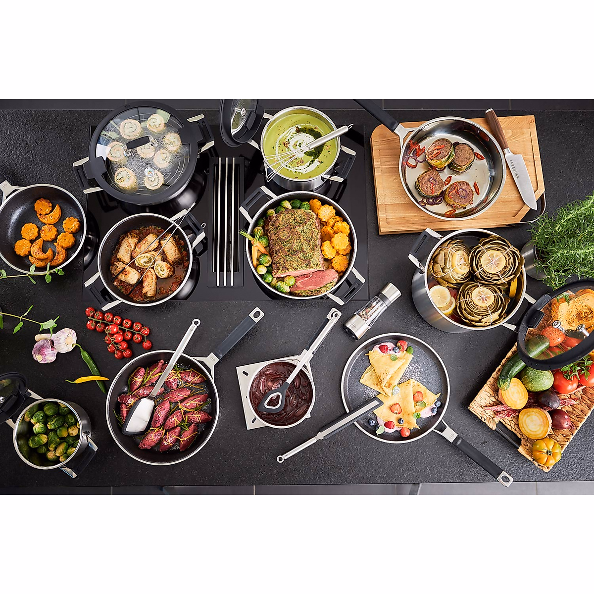 Rösle SILENCE PRO Cookware Collection 11 in. Stainless Steel Frying Pan